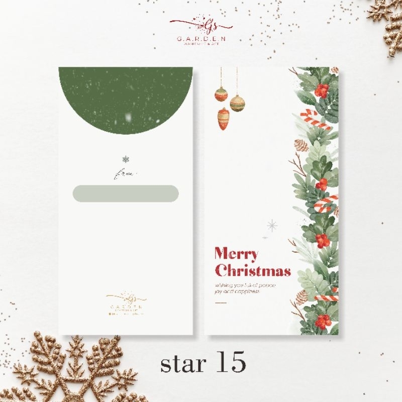 Jual [STAR SERIES] CUSTOM NAMA / Amplop Christmas / Amplop Natal ...