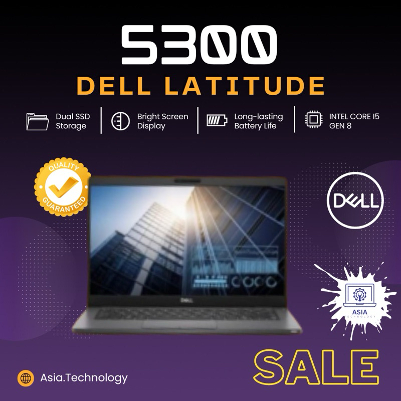 Jual LAPTOP DELL LATITUDE 5300/INTEL CORE I5 GEN 8/ 8GB RAM/256GB SSD ...