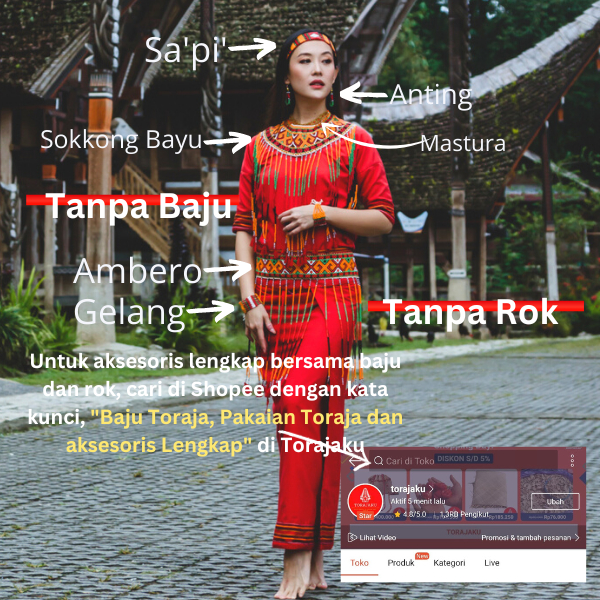 Jual 1 Set Aksesoris Lengkap untuk Baju Adat Toraja Lengkap, 1 Set Perempuan Dewasa | Shopee ...