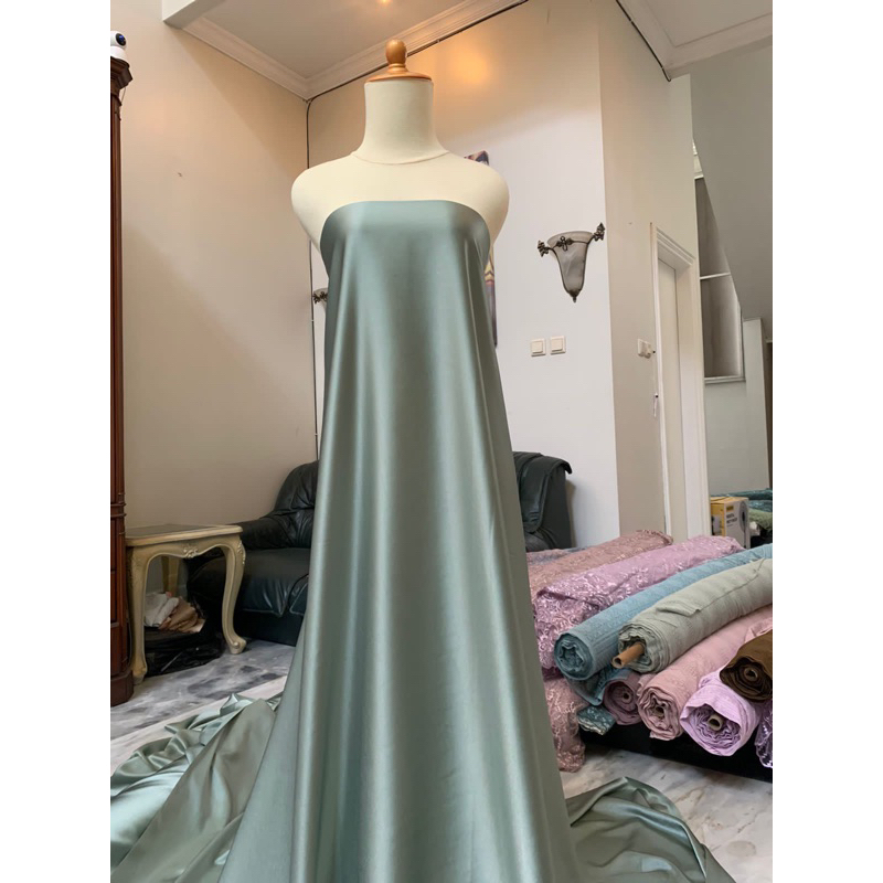Jual Bahan Satin Maxmaraa Maxsmara Silk Lux Premium Meteran Mewah Warna ...