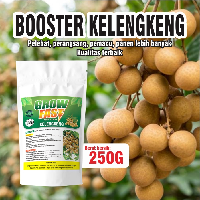 Jual Pupuk Booster Kelengkeng 250gr pupuk organik pelebat tanaman pupuk organik perangsang ...