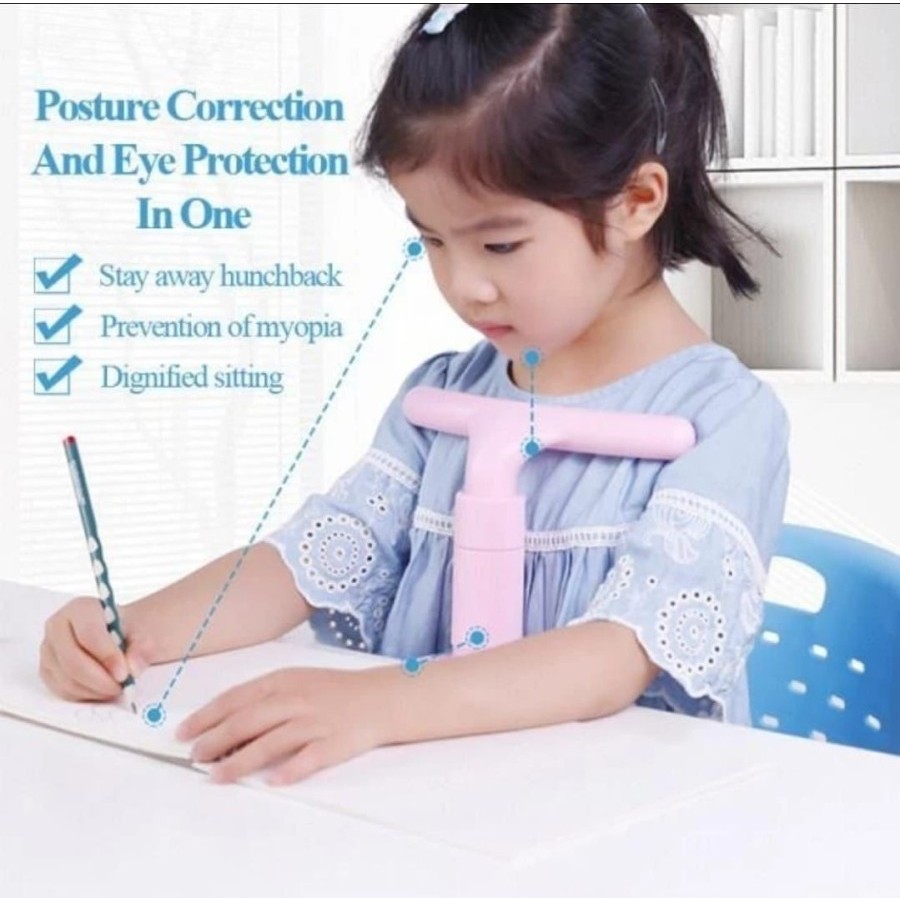 Jual tiang penyangga dada anak alat penegak tubuh badan meja belajar ...