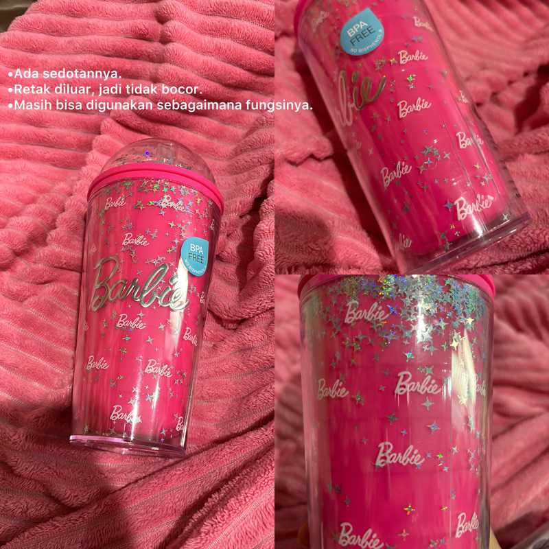Jual Miniso x Barbie Tumbler Tumblr Botol Minum Pink by findantings ...