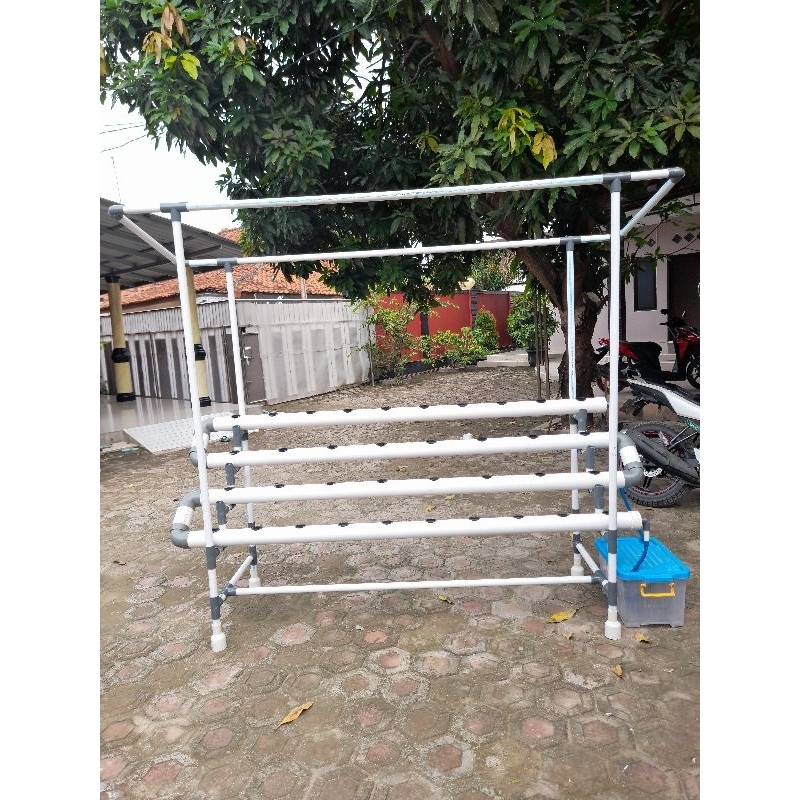 Jual pipa hidroponik 2.5 inc panjang 1.5 meter set rak atap dan pompa ...