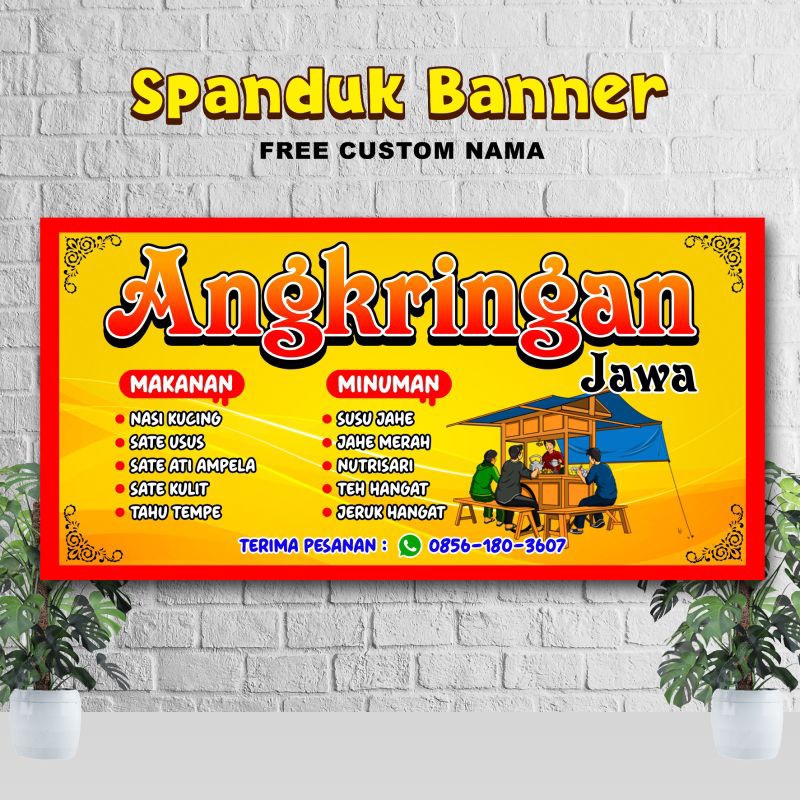 Jual SPANDUK BANNER ANGKRINGAN FREE CUSTOM NAMA UKURAN | Shopee Indonesia