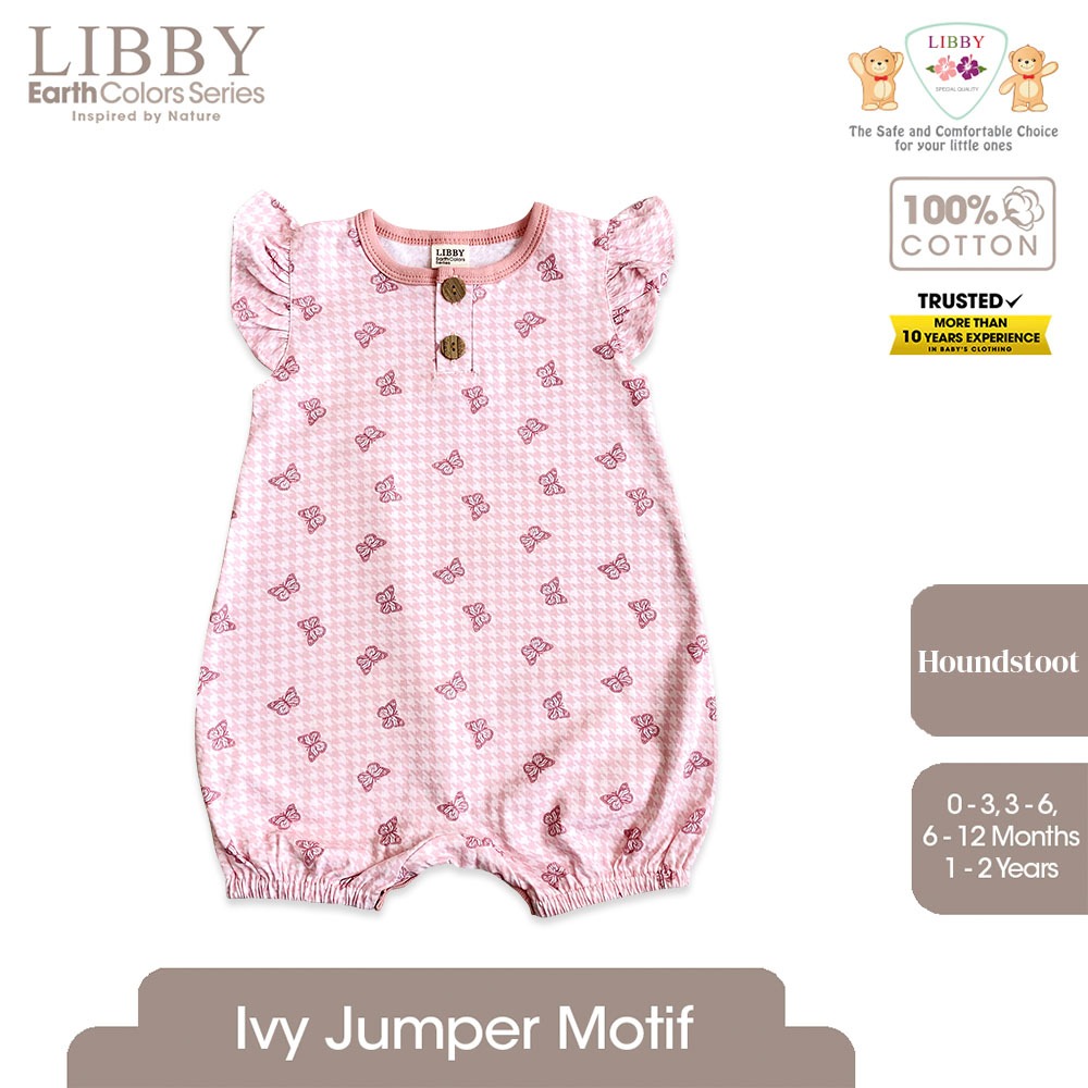 Jual LIBBY Jumper Bayi Perempuan Ruffle Motif IVY Romper Bayi 0-2 Tahun ...