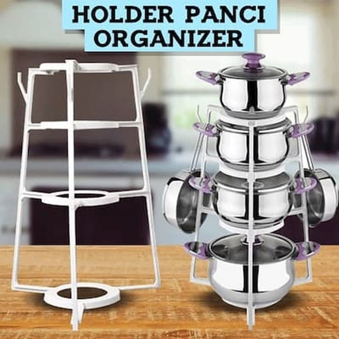 Jual Rak Holder Panci Teflon Multifungsi Rak Meja Dapur | Shopee Indonesia