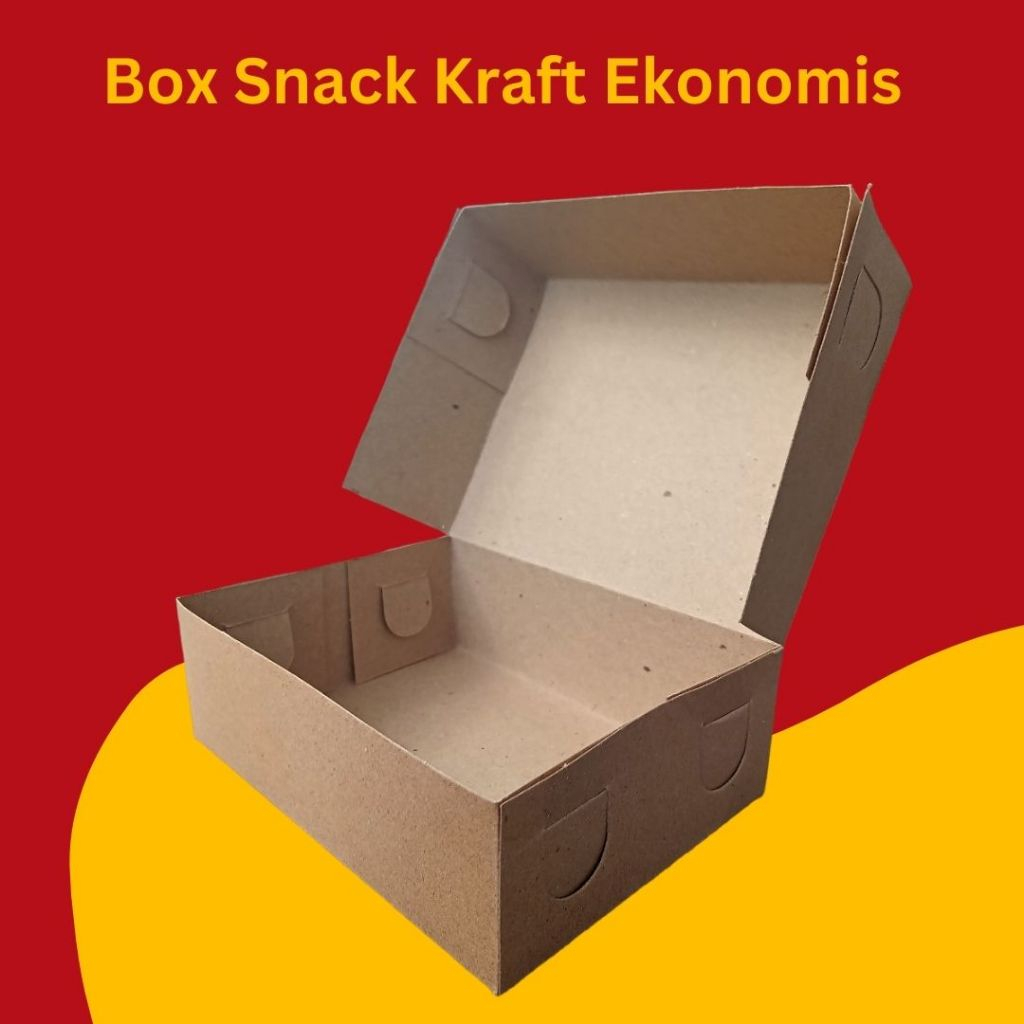 Jual Kotak dus box snack murah ekonomis kraft coklat Tinggi 4,5 x 10x ...