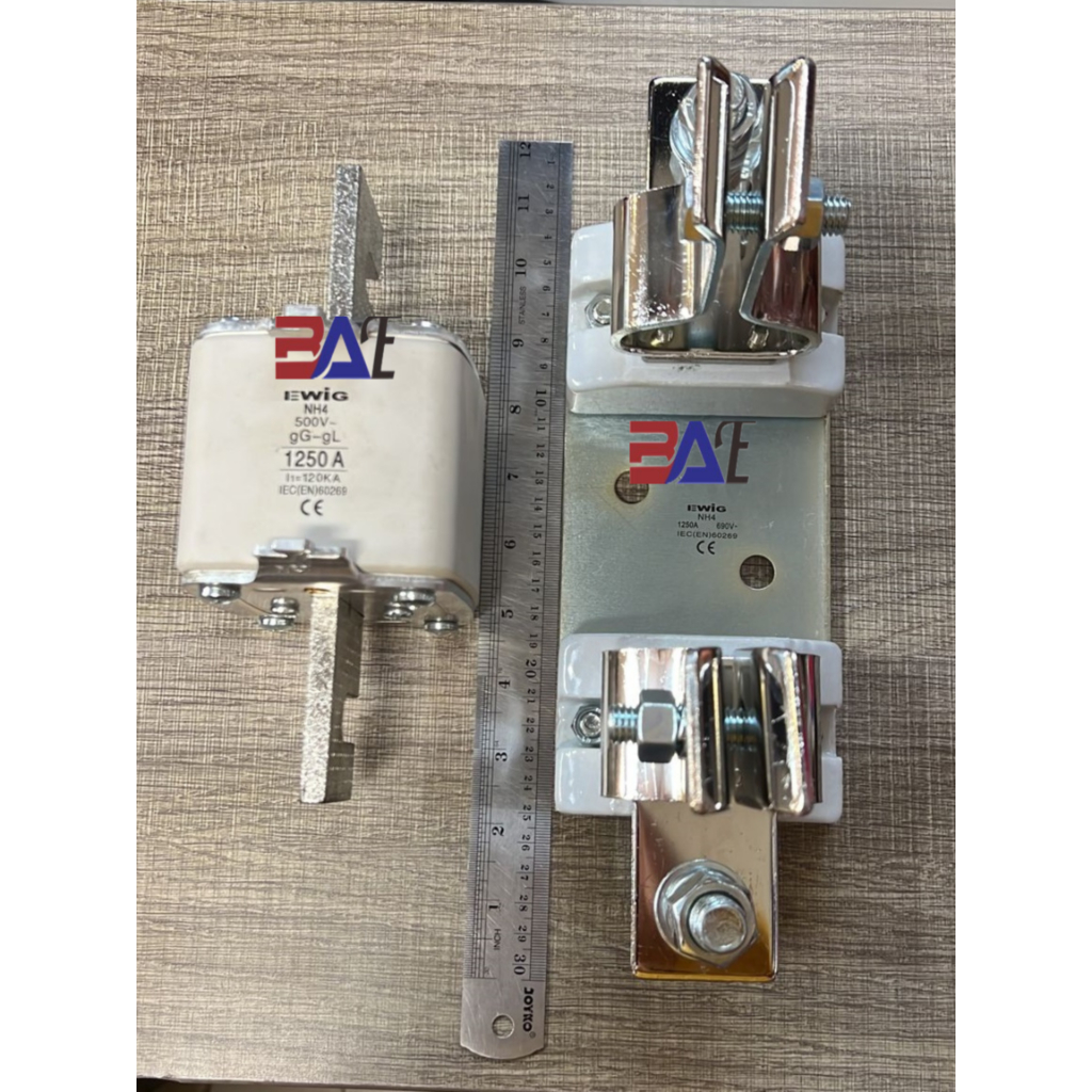 Jual FUSE HOLDER METAL / FUSE BASE 1250A + NH4 FUSE NT EWIG NH 4 ...