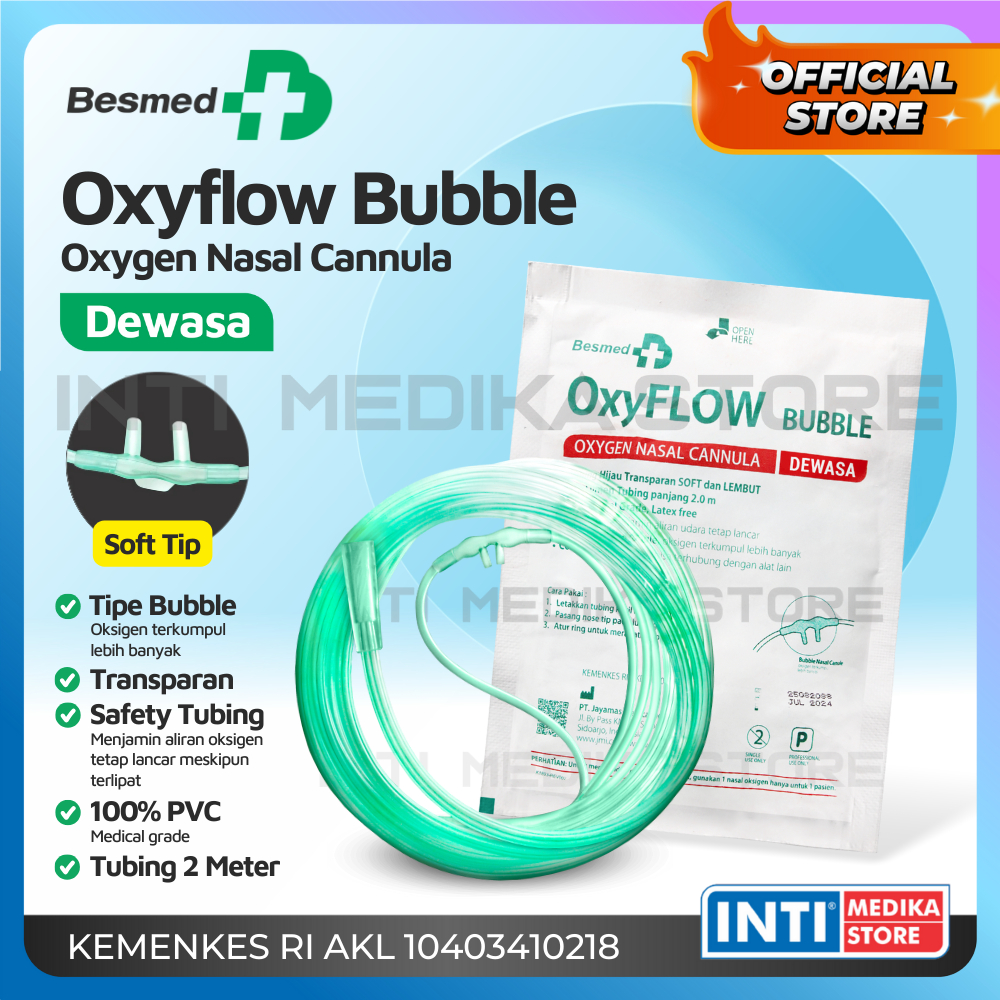 Jual BESMED - Oxyflow Bubble Nasal Oxygen Cannula | Selang Oksigen ...