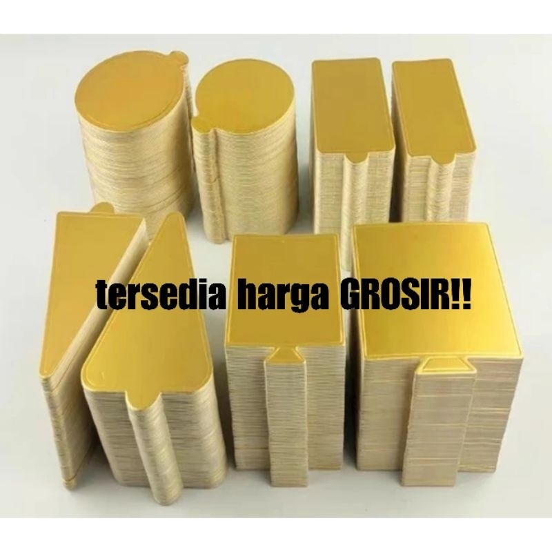 Jual 100pcs alas tatakan kue gold alas donut cake alas cake slice ...
