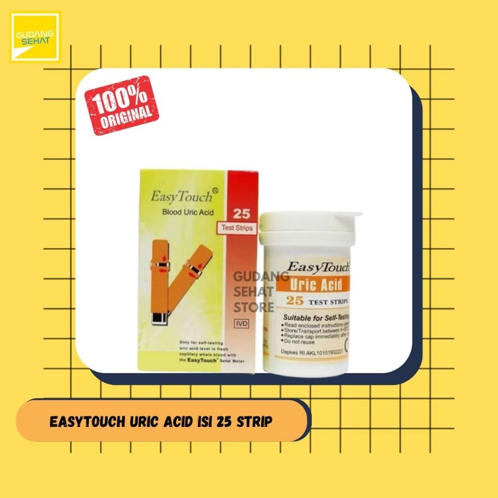 Jual Easy Touch Uric Acid / Easytouch Asam Urat 25 test strip | Shopee ...