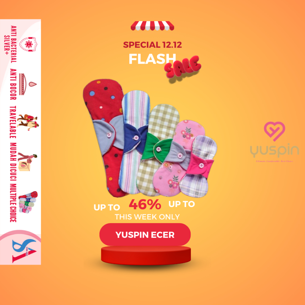 Jual YUSPIN PEMBALUT KAIN ECER-SATUAN DI LENGKAPI ANTI BACTERIAL SILVER ...