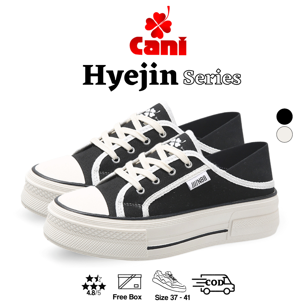 Jual Cani "Free Box" (SIZE 37 - 41) Hyejin Sepatu Bahan Kanvas Bertali ...