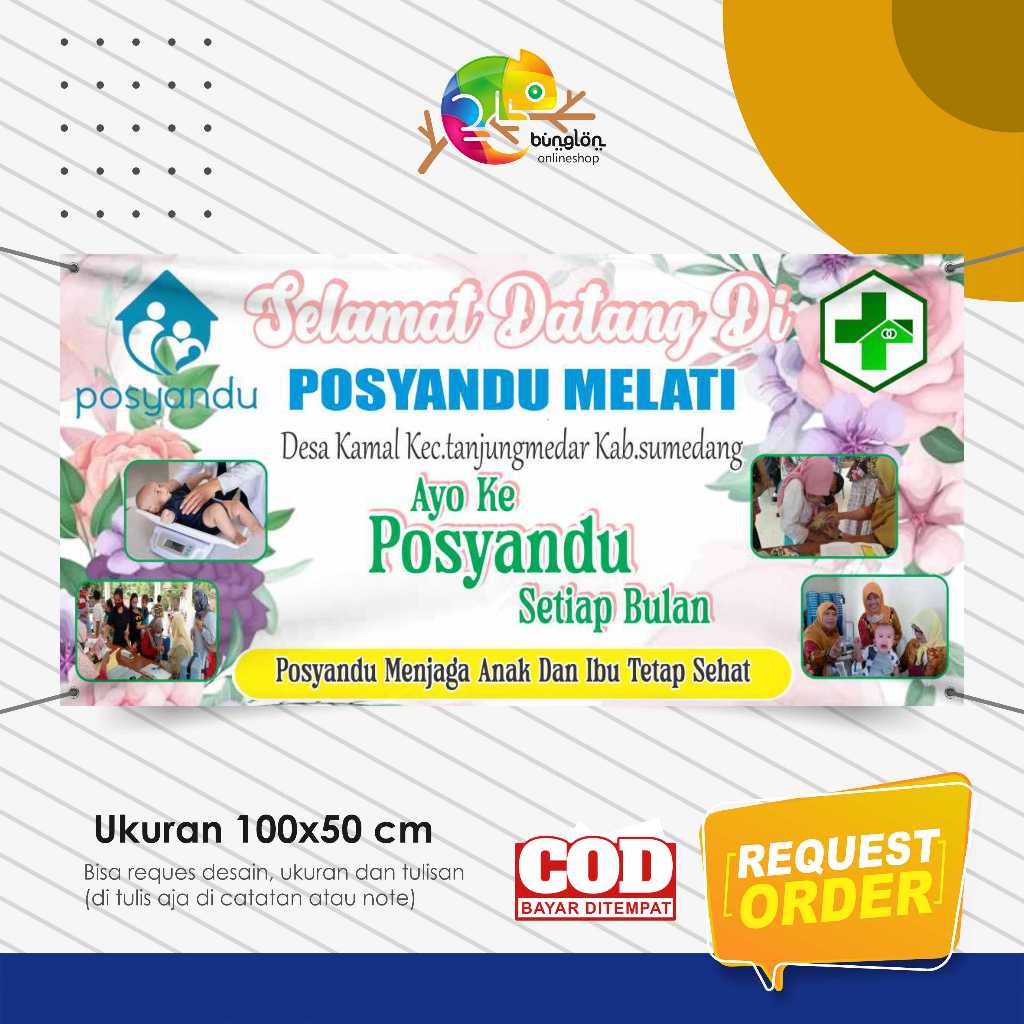 Jual Spanduk Banner 100X50 Posyandu, Spanduk Murah Berkulitas | Shopee ...