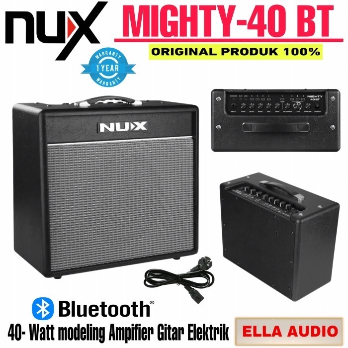 Jual NUX Mighty 40BT Ampli Gitar w/ Efek dan Bluetooth Amplifier Guitar ...