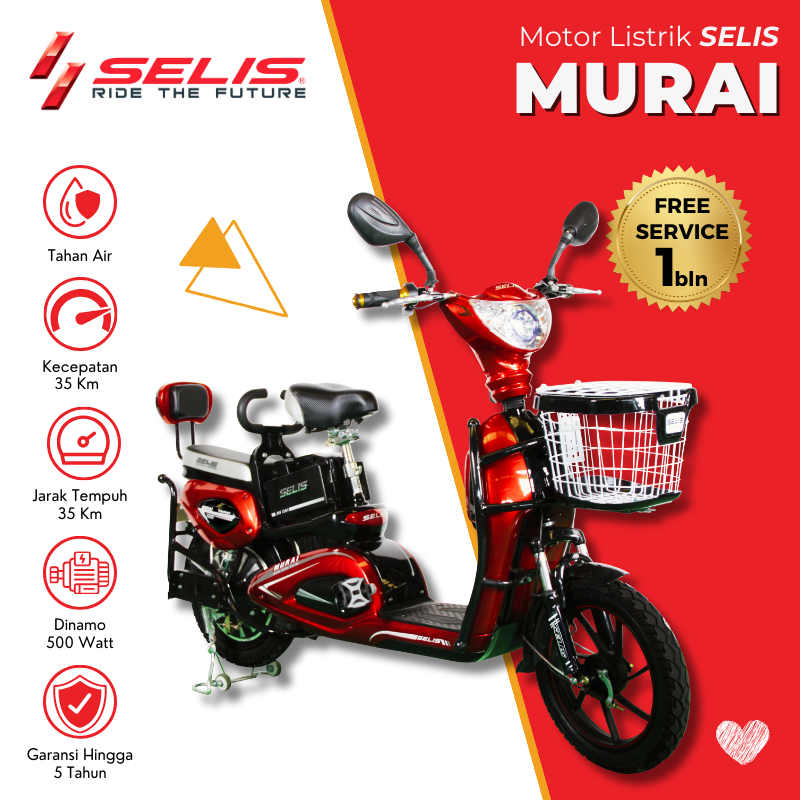 Jual SELIS - EMoped Sepeda listrik Murai | Shopee Indonesia