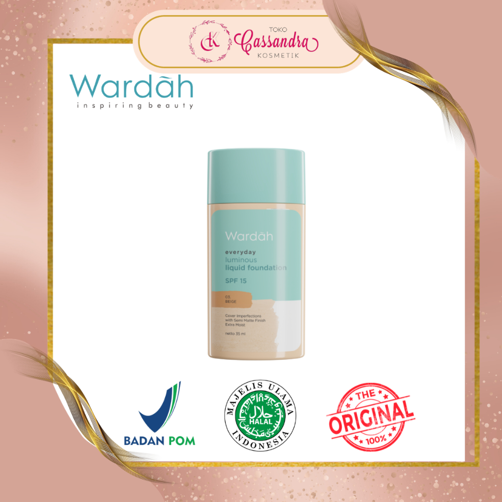 Jual WARDAH EVERYDAY LUMINOUS LIQUID FOUNDATION 40 ML | Shopee Indonesia