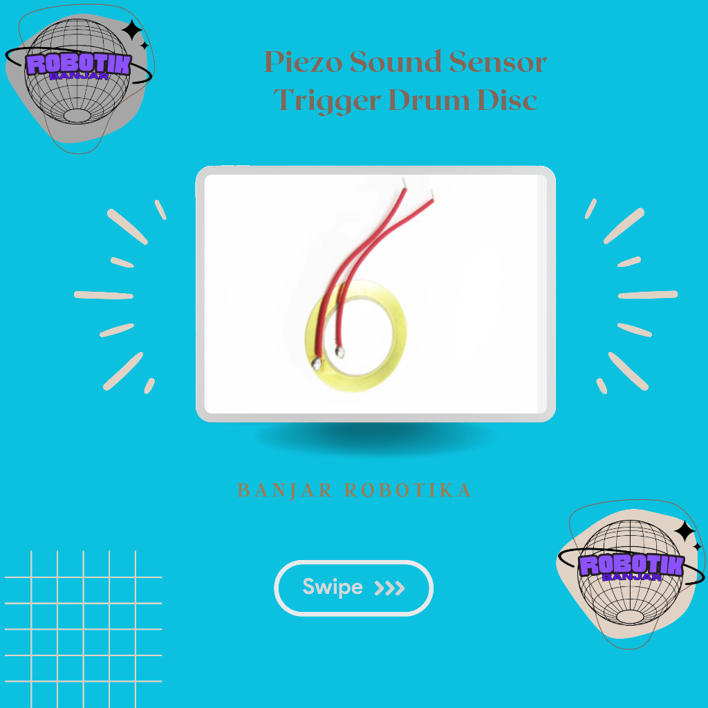 Jual Piezo Sound Sensor Trigger Drum Disc Arduino Mega Uno Banjar