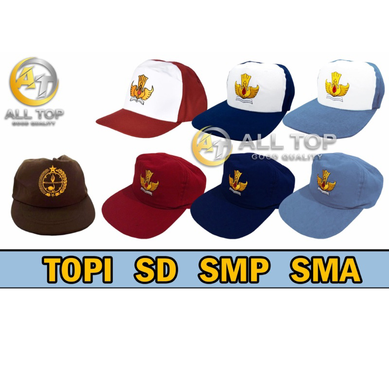Jual Topi SD SMP SMA SMK Topi Sekolah Seragam Sekolah Logo Bordir Harga ...