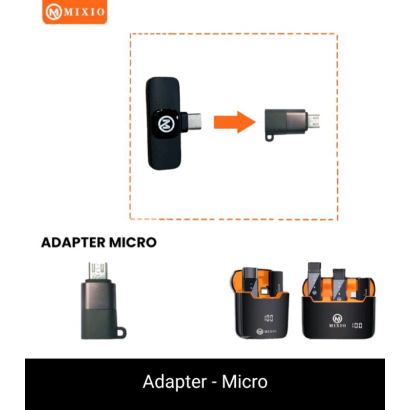 Jual MIXIO Adaptor Converter Type C ke Micro Adapter for Microphone ...