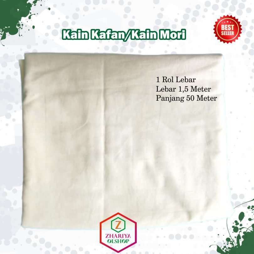 Jual Kain Kafan/Mori Kain Jenazah Harga Meteran Lebar Kain 140 cm ...