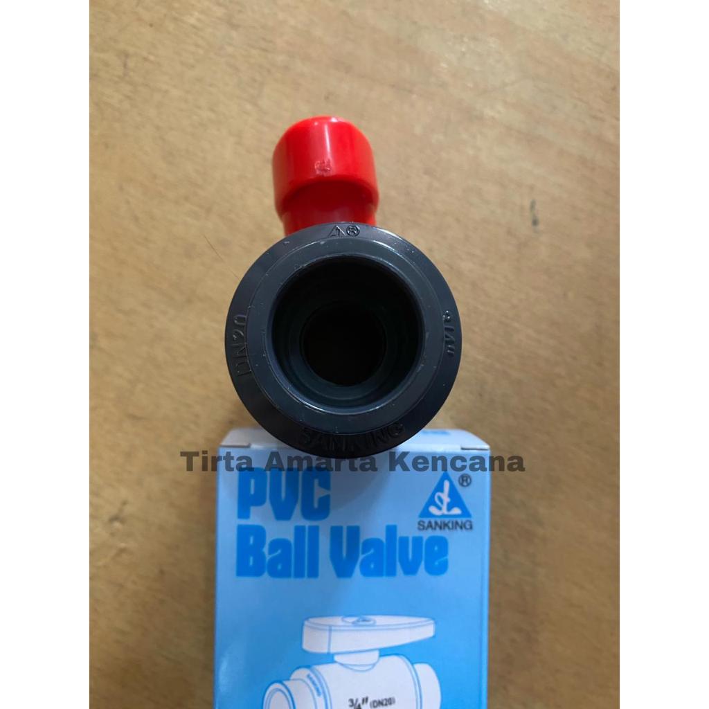 Jual Stop Kran 3/4 Inch Sanking BALL VALVE PVC SANKING 3/4” | Shopee Indonesia