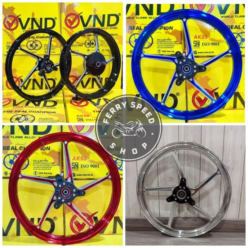 Jual Velg racing Vnd Ak55 Aerox 155 old new / Pelek racing Vnd Aerox 155 new old ukuran 160 / ...