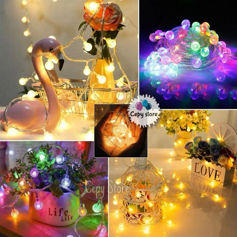 Jual Lampu Tumblr LED Bulat / Lampu LED Mutiara Bulat 4,2 Meter - Warm ...