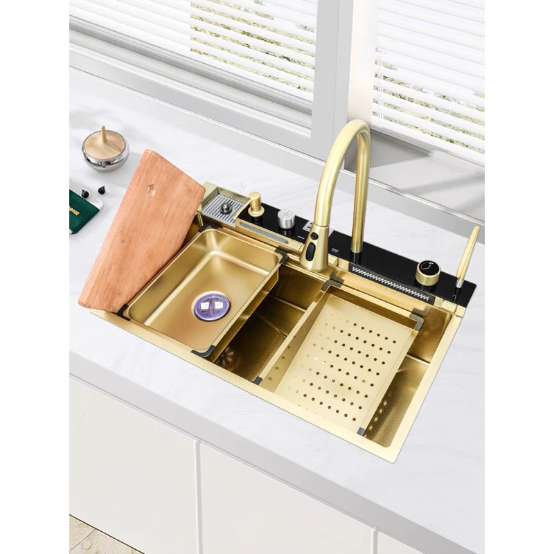 Jual Smart LED high temperature Sink shower timer gold | Shopee Indonesia