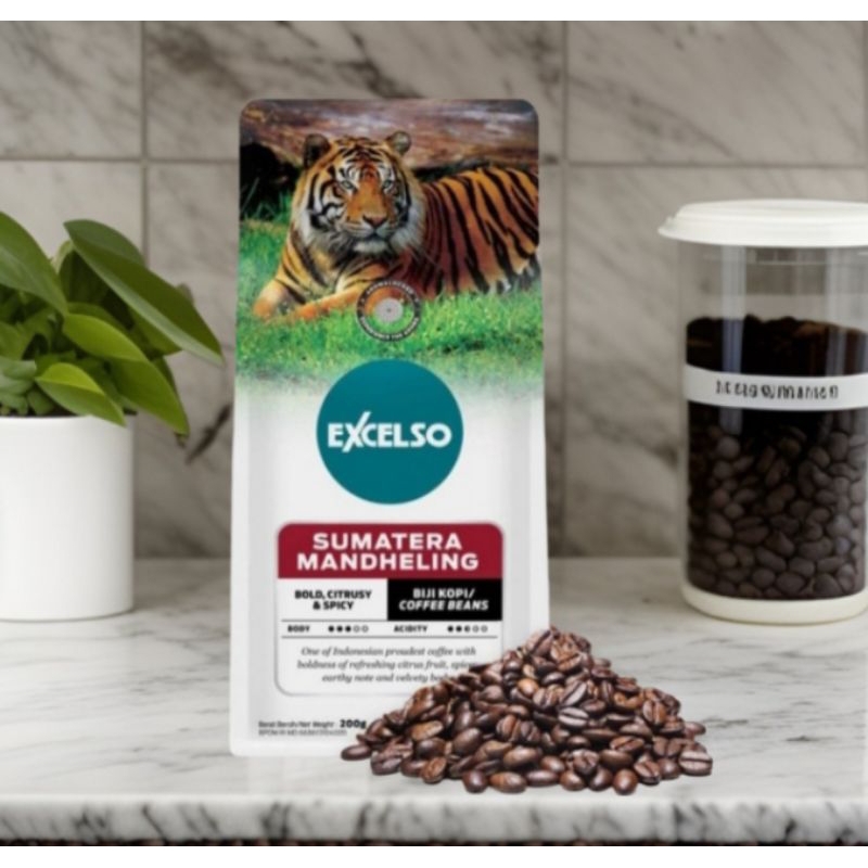 Jual Kopi Biji Excelso Sumatera Mandheling 200g | Shopee Indonesia