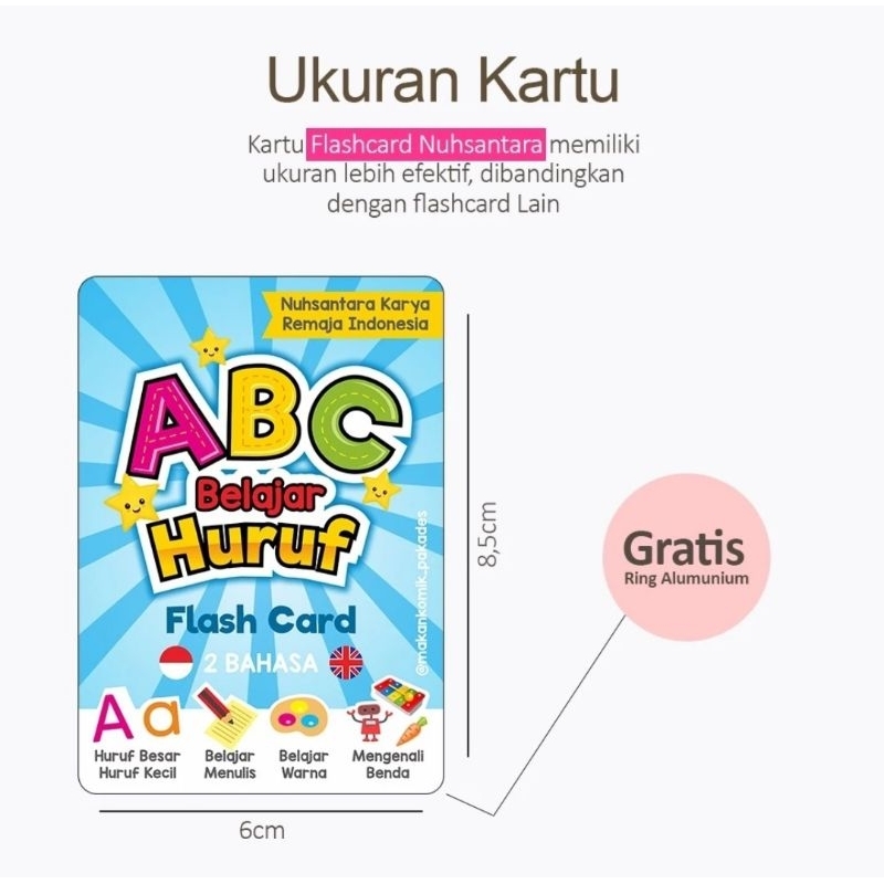 Jual [Colorful Stars] Flashcard Edukasi Anak | Shopee Indonesia