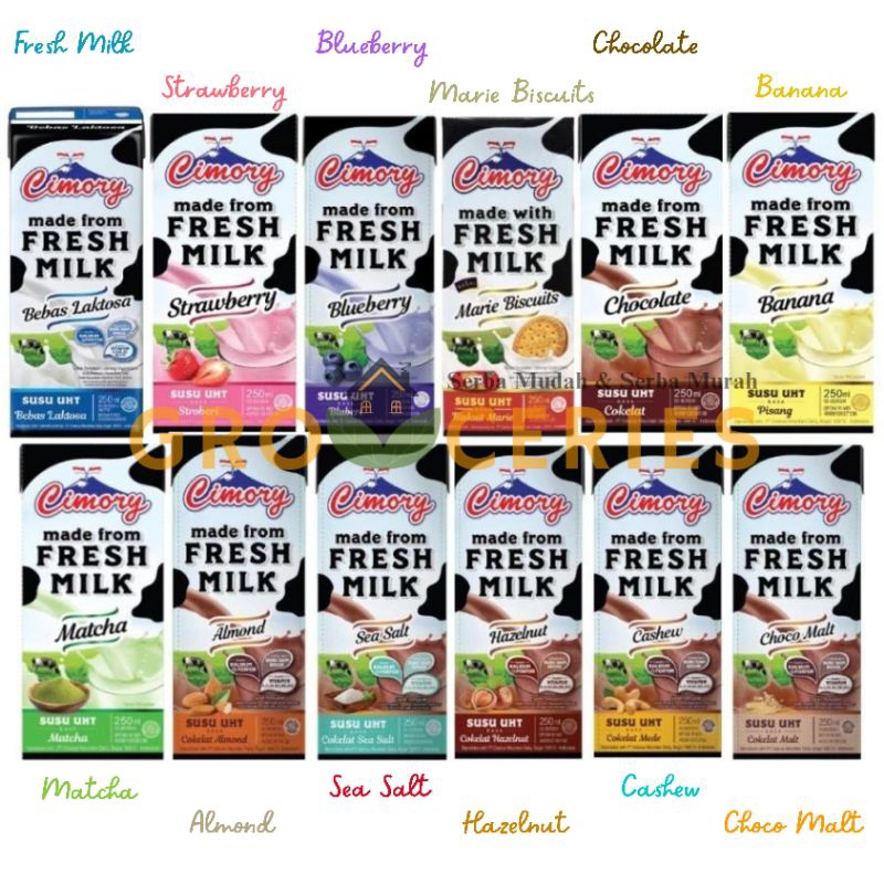 Jual Cimory Fresh Milk Susu UHT 250ml All Varian (growceries.idn) | Shopee Indonesia