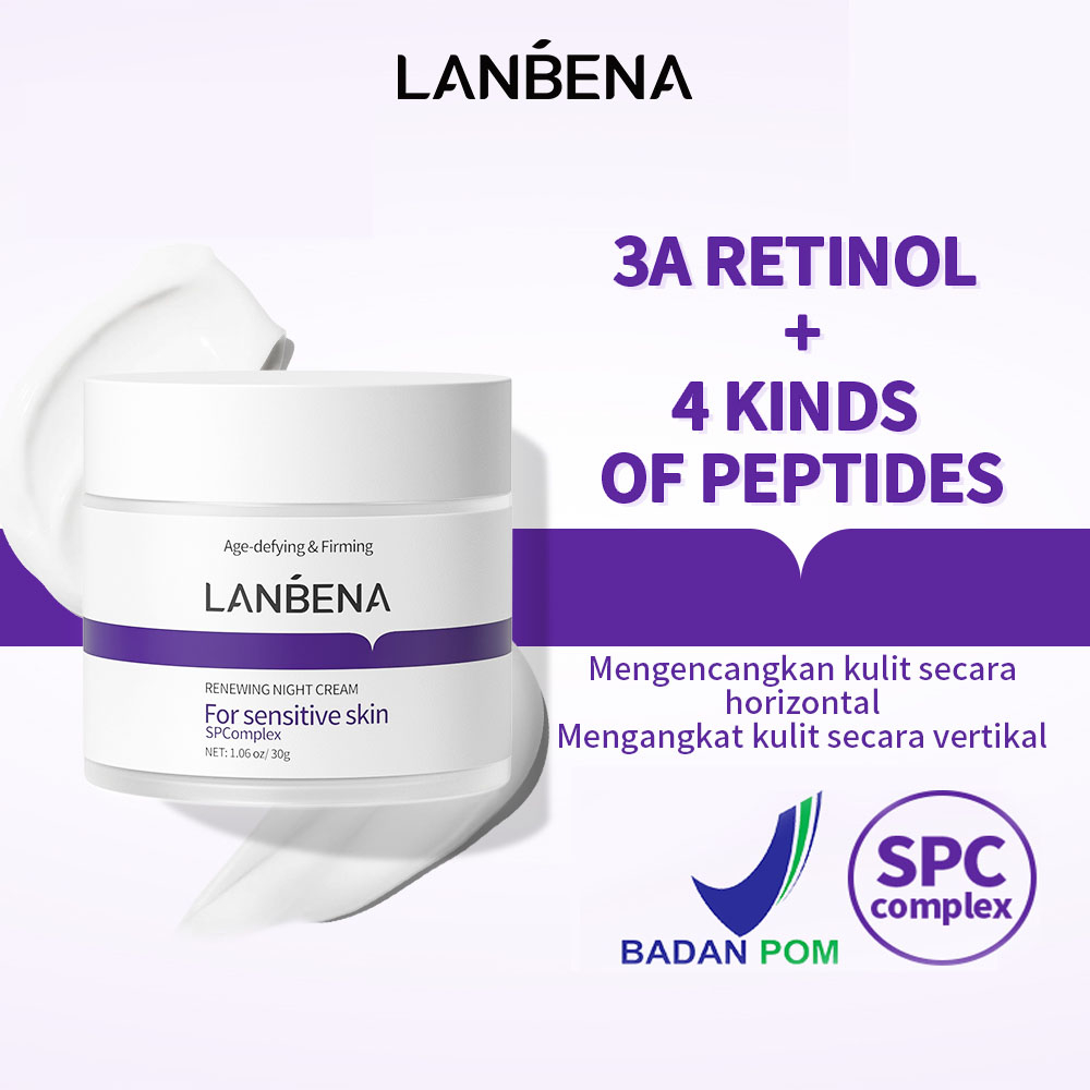 Jual [BPOM] LANBENA Retinol Moisturizer Vitamin C Niacinamide ...