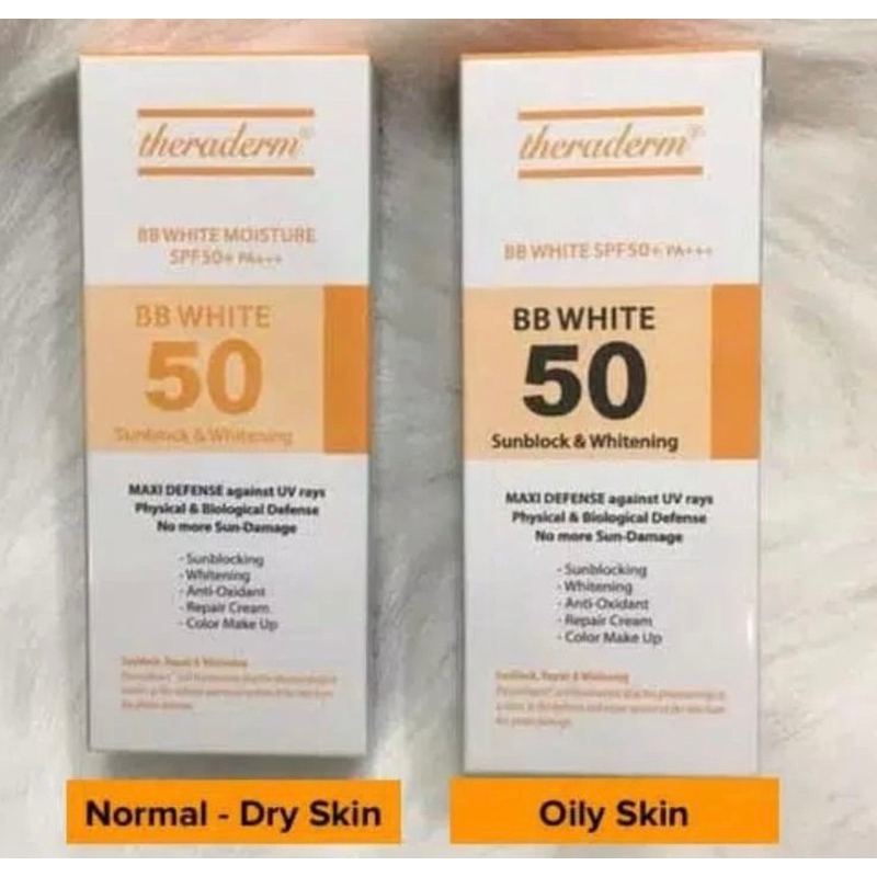 Jual theraderm bb white spf 50 PA+++ / bb white moisture / blemish balm ...