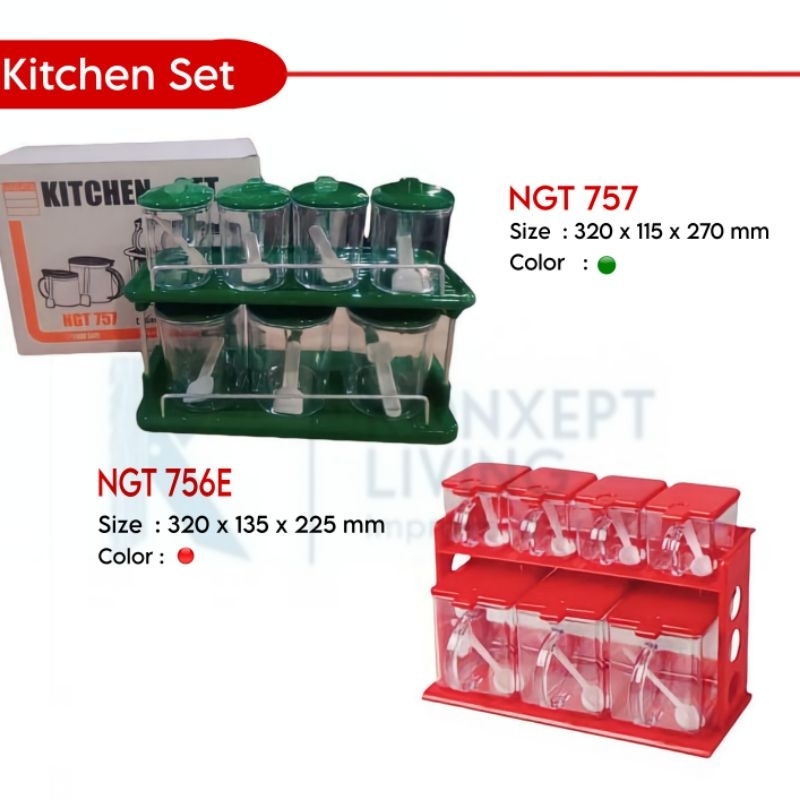 Jual Tempat Bumbu Dapur Kitchen Set Nagata Rak Bumbu 2 Tingkat ...