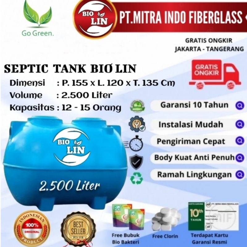 Jual Septictank 2.500Liter Biotech Bio septic tank Bio septic ...