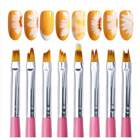 Jual SET Nail Art Petals Brush 8pcs Petal brush set 8pcs nail art brush ...