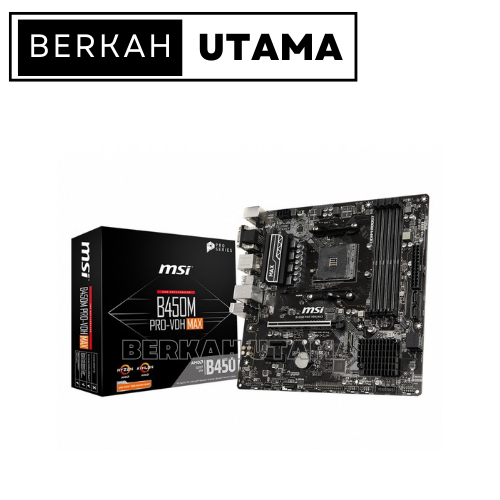 Jual MOTHERBOARD MSI B450M PRO VDH MAX (AM4, AMD B450, DDR4, USB3.2 ...