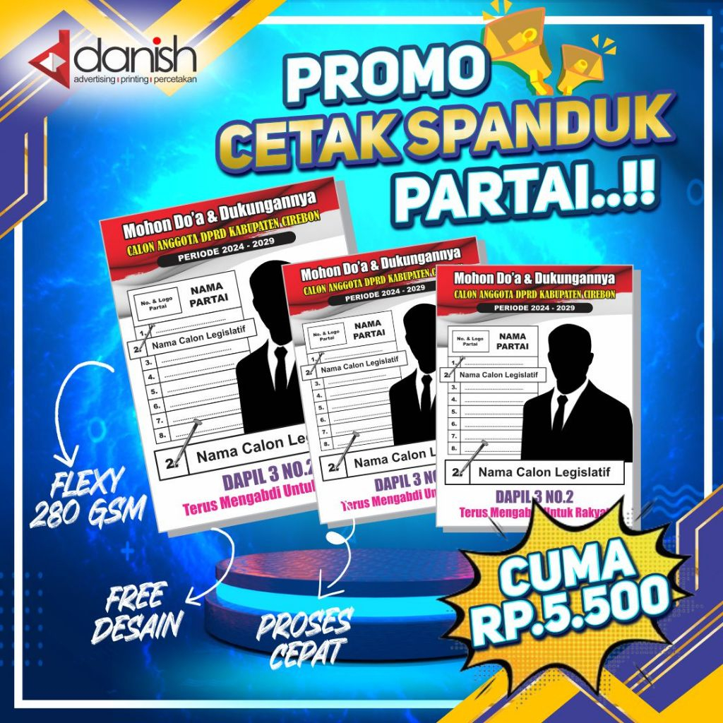 Jual SPANDUK CETAK BANNER SPANDUK PILPRES /CALEG/ BANNER PEMILU ...