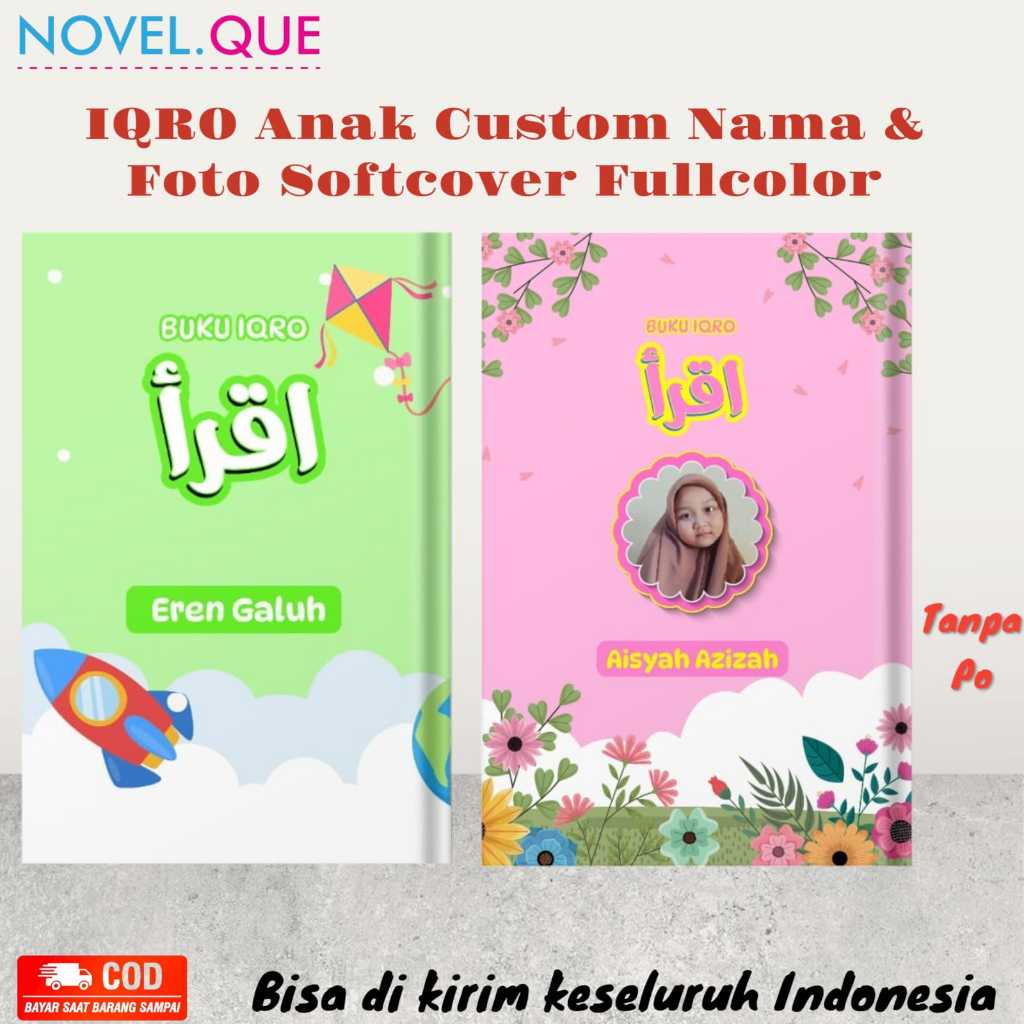 Jual Iqra Anak Custom Full Color Softcover (Free Tulis Nama & Foto di ...
