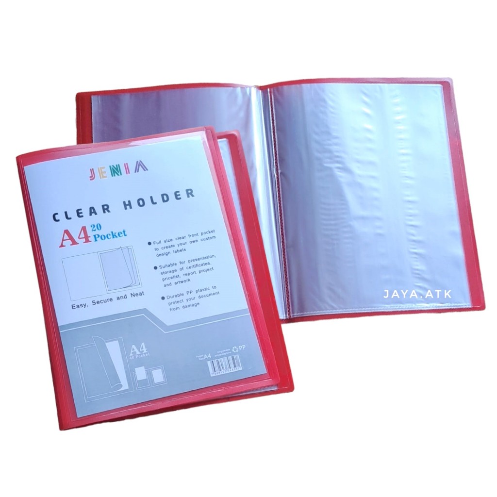 Jual MAP CLEAR HOLDER DOKUMEN A4 20 LBR DISPLAY BOOK DOKUMEN KEEPER ...