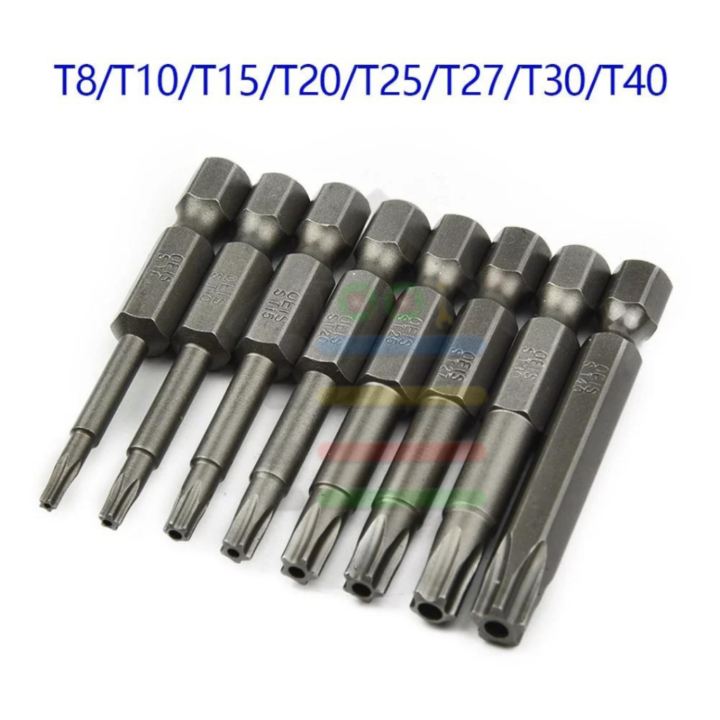 Jual TORX SCREWDRIVER T8 T10 T15 T20 T25 T27 T30 T40 SET 8IN1 LUBANG ...