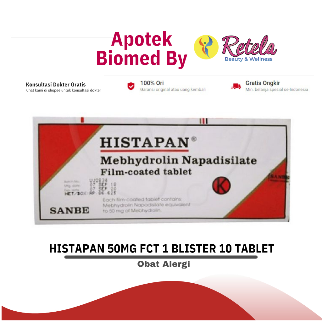 Jual HISTAPAN 50MG FCT 1 BLISTER 10 TABLET | Shopee Indonesia