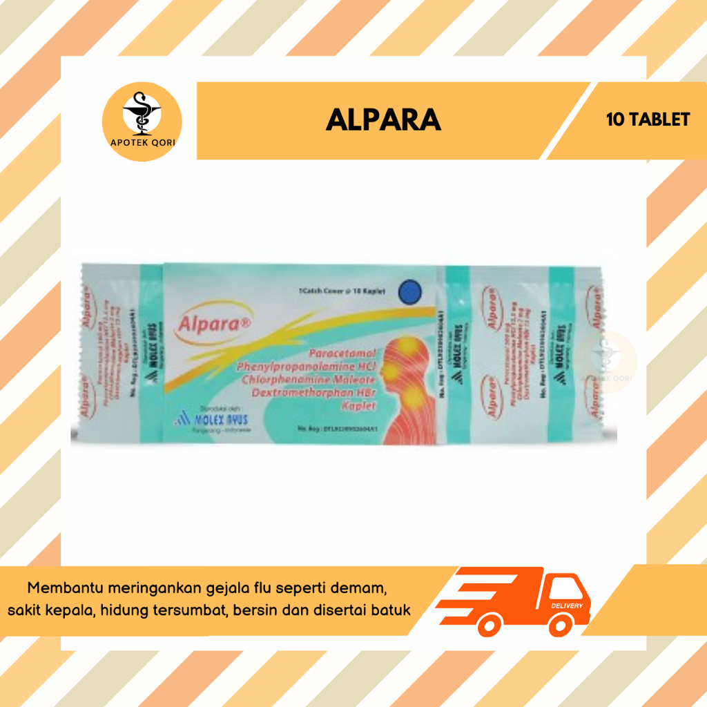 Jual ALPARA STRIP @ 10 TABLET/DEMAM/FLU BATUK/HIDUNG TERSUMBAT/SAKIT ...