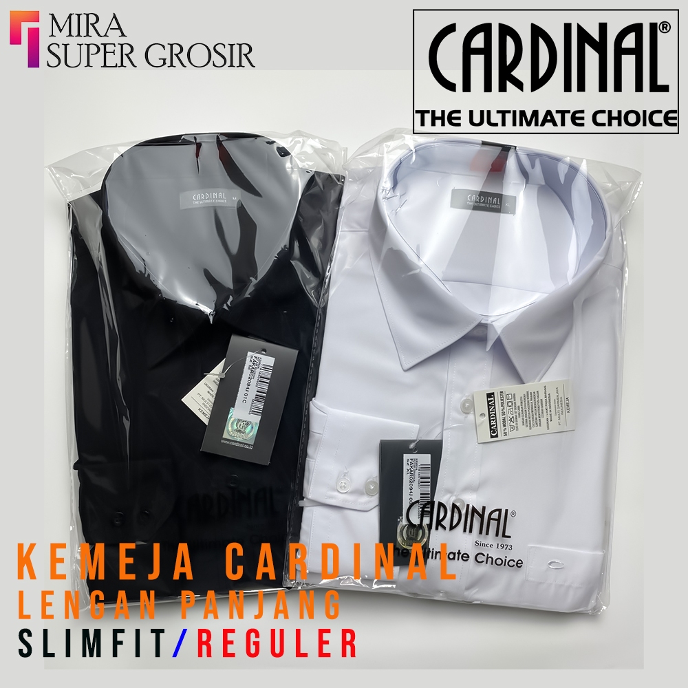 Jual CARDINAL Kemeja Pria REGULAR Lengan Panjang Original Polos Baju ...