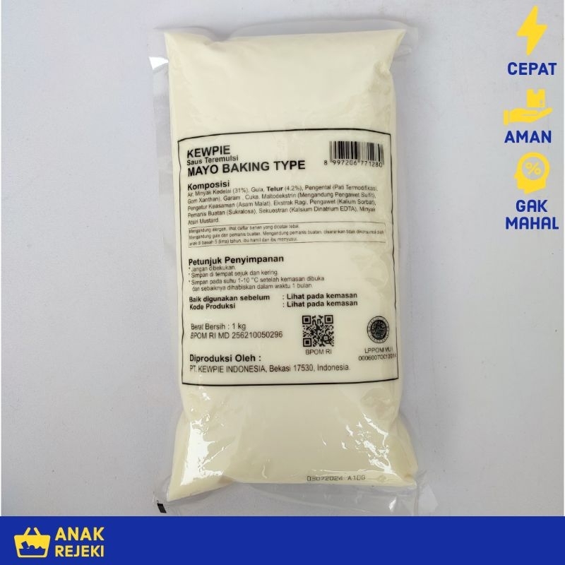 Jual Kewpie Mayo Baking Type 1kg - Saos Mayonaise Roti Kue Pastry Halal ...