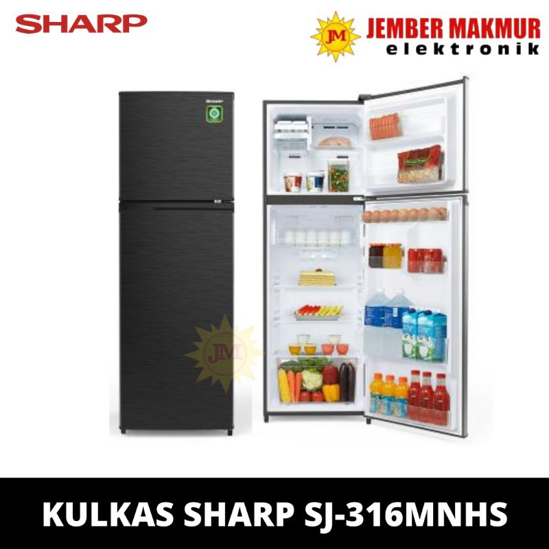 Jual Sharp Kulkas 2 Pintu SJ 316 MN HS Low Watt SJ316MNHS GARANSI RESMI ...