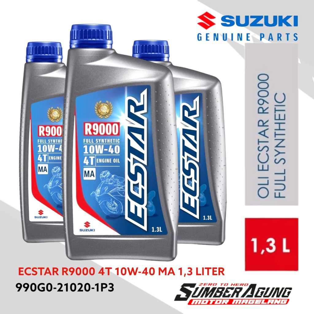 Jual OLI MESIN SGO ECSTAR R9000 4T 10W-40 Sl MA 1300ML 1,3 LITER JAMIN ...