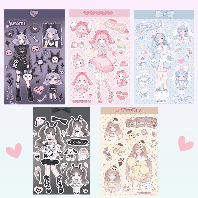 Jual Delunashop DL1065S sticker Charater cuckoo Sticker Deco Glittery ...